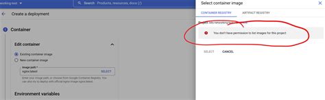 Google Cloud Platform Why Can I Not See The Images From The Container Registry Stack Overflow