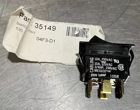 Carling Rocker Switch 10a 250vac 15a 125vac 3 4 Hp 250 Bbf Mercadolibre
