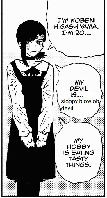 Kobeni Sloppy B Devil Kobenis Contract With The Sloppy Blowjob Devil Know Your Meme