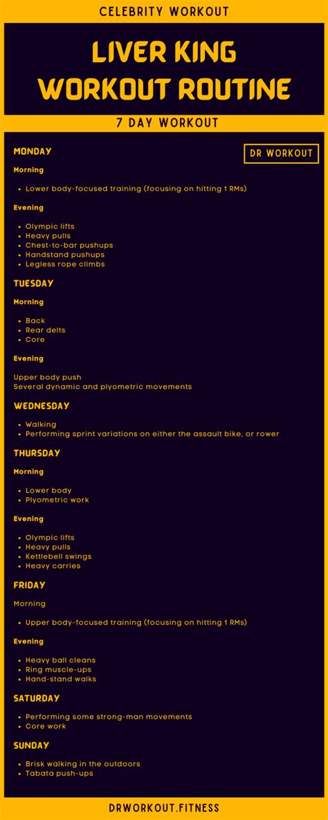 Liver Kings Workout Routine And Diet Plan Dr Workout