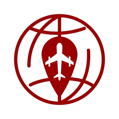 旅行飞机位置世界标志图标插图品牌标识 向量例证 插画 包括有 旅途 抽象 例证 公司 徽标 飞行 251841910