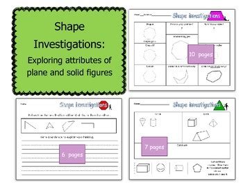 Shape Investigations Exploring Attributes Of Plane And Solid Figures