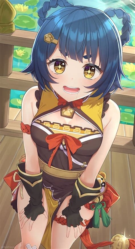 X Px Free Download HD Wallpaper Anime Girls Genshin Impact Xiangling Genshin