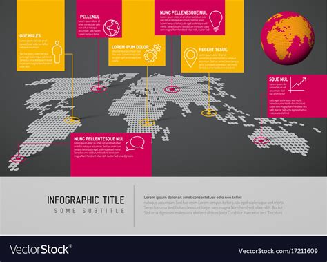 World Map With Pointer Marks Communication Concept