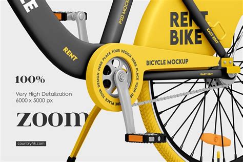 Bicycle Sharing System Mockup Set Country4k