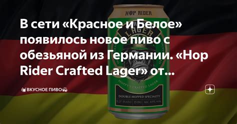 В сети «Красное и Белое появилось новое пиво с обезьяной из Германии «hop Rider Crafted Lager
