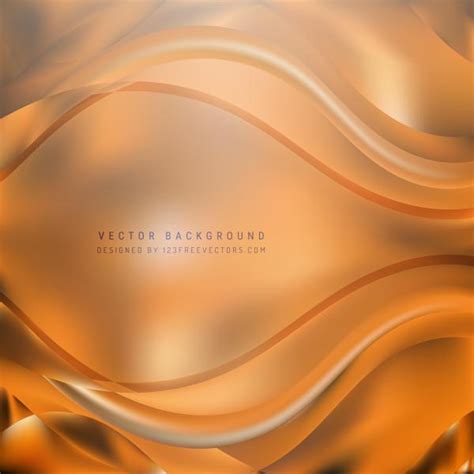 Abstract Orange Wave Design Background