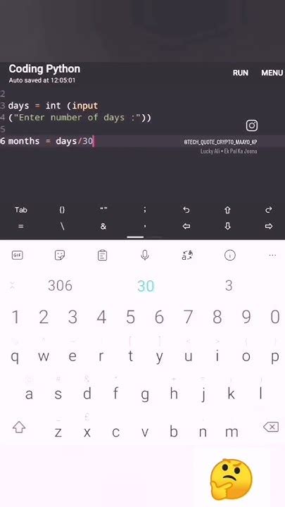 To Display Months And Days For Entered Noof Days In Python Python Codinggyan Youtubeshorts