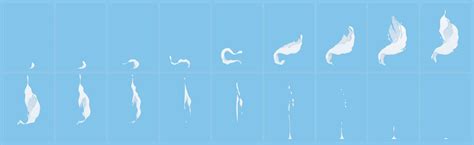 우유 스플래시 애니메이션 스프라이트 액체 튀김 무료 벡터