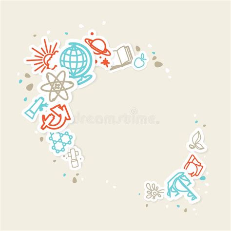 Background With Icons School Science Stock Vector Illustration Of Design Experience 44222011
