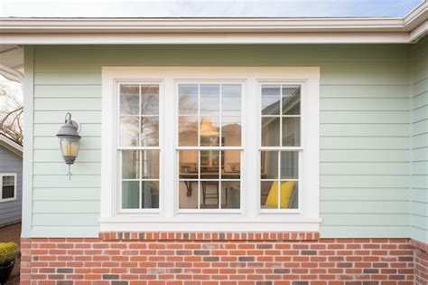 Premium Ai Image Freshly Painted Trim On A Brick Saltbox House