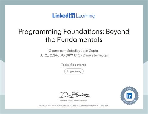 Jatin Gupta On Linkedin Just Finished The Learning Path Programming Foundations By Microsoft And