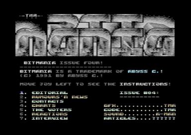 CSDb Bitmania Diskmag Menusystem By Abyss Connection 2019
