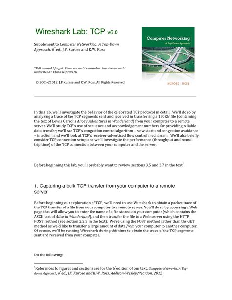 33397685 Wireshark Lab Tcp V6 Supplement To Computer Networking A