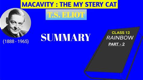 Summary Of Macavity The Mystery Cat Youtube