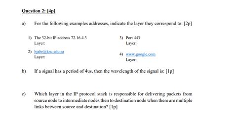 Solved Question 2 [4] A For The Following Examples