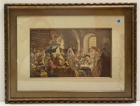 Lot Konstatin Mokovsky Wedding Feast Lithograph