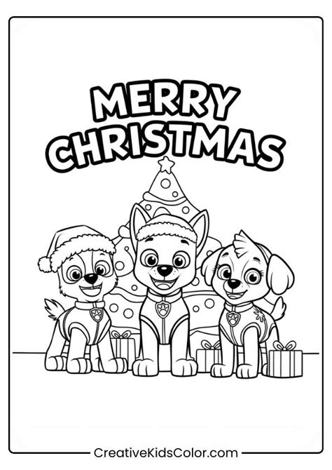 Paw Patrol Christmas Coloring Pages Pdf