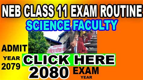 NEB Class Exam Routine Science Notice Update Year Babes
