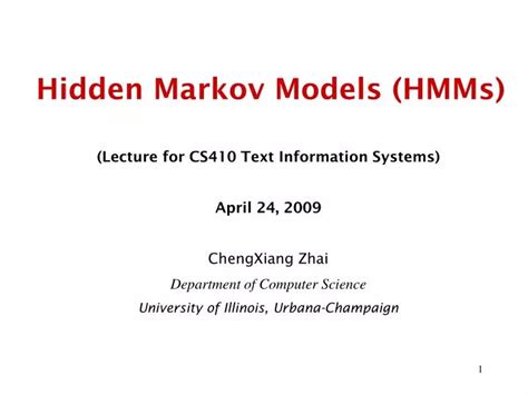 Ppt Hidden Markov Models Hmms Powerpoint Presentation Free