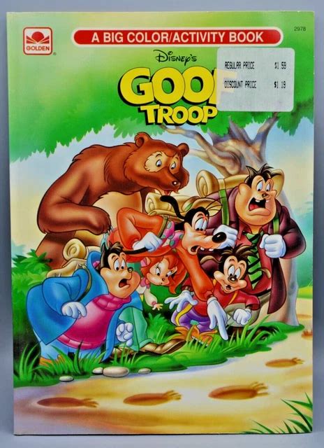Disneys Goof Troop Big Color Activity Book Golden Books 1992 £5