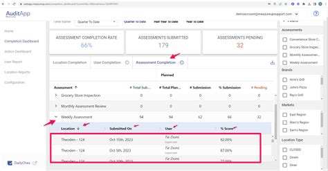 Navigating The Completion Dashboard Audit App