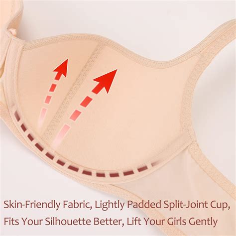 Haci Womens Sexy Balconette Bra Demi Half Cup Scoop Neck Push Up