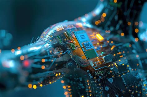 Premium Ai Image Human Body With Cybernetic Implants Showcasing Nanotechnology Integration