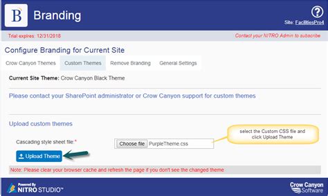 How To Configure And Apply Custom Theme Using Crow Canyon Branding Crow Canyon Software Support