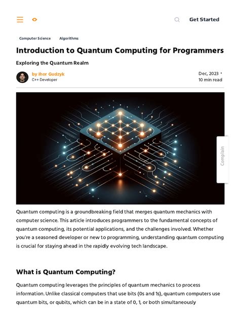 Introduction To Quantum Computing For Programmers Pdf Quantum