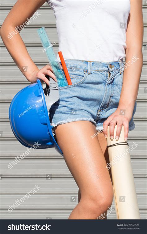 Sexy Girl Construction Engineer On Site Stock Photo Shutterstock