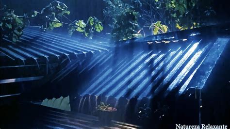 💤 Deep Sleep And Relaxation With Heavy Rain On Tile Roof And Loud Thunder