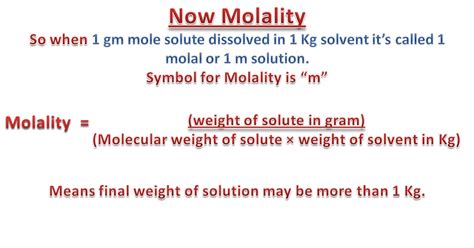 My Smart Class How To Calculate Molality