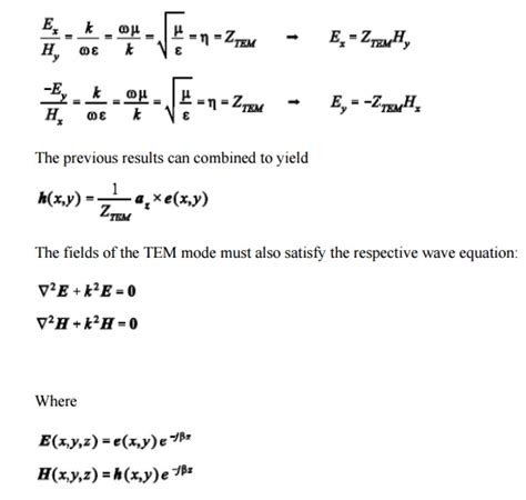 Transverse Electromagnetic Waves Transverse Magnetic Waves Transverse Electric Waves