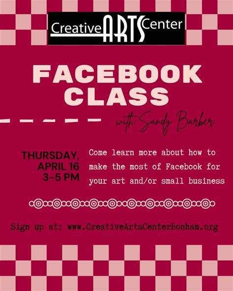 Facebook Class Creative Arts Center
