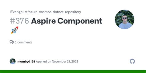 aspire component 🚀 · issue 376 · ievangelist azure cosmos dotnet