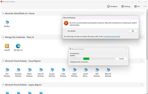 Unable To Connect To Remote Desktop Microsoft Community Hub