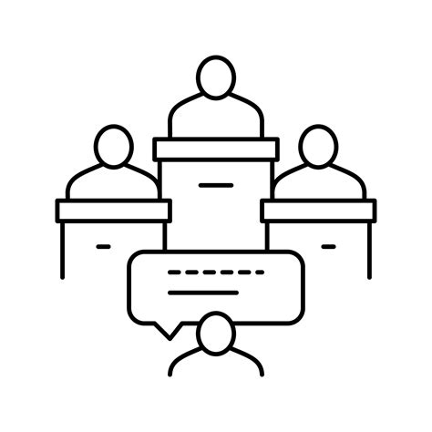 Litigation Law Procedure Line Icon Vector Illustration 18994321 Vector