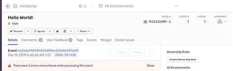 crash report is not sending to sentry server · issue 46 · getsentry