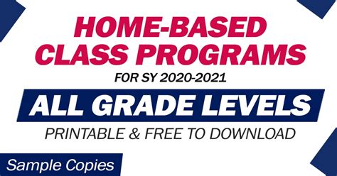Home Based Class Program For All Grade Levels Free Download Deped Click