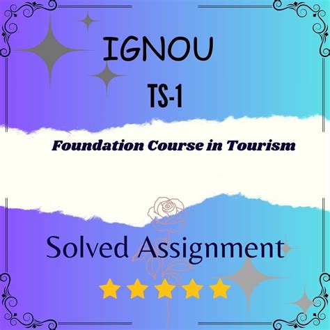 Ts 1 Solved Assignment Foundation Course In Tourism 2025