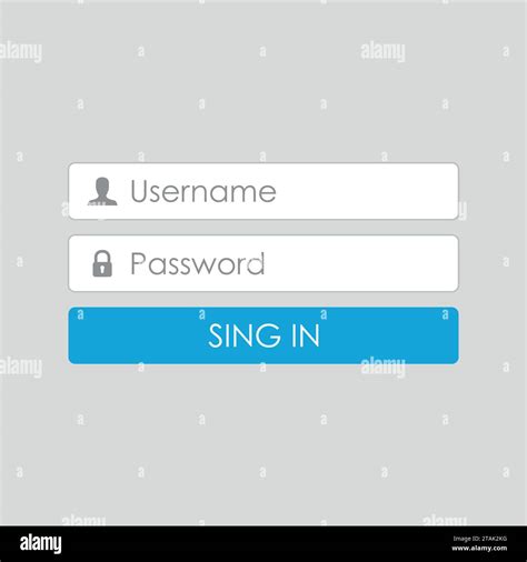 Login User Interface Sign In Web Element Template Window For Website