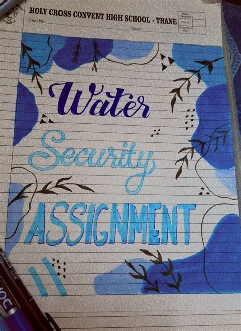 Water Security Assignment In 2024 Cover Page For Project Project Cover Page Creative Book