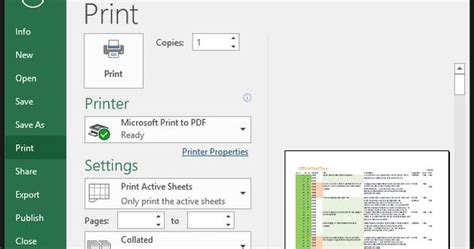 Cara Print Ms Excel Full