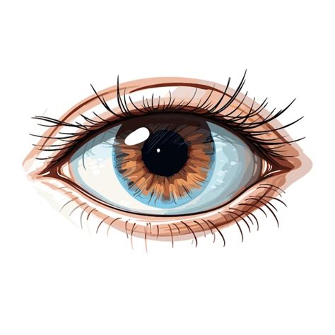 Vector De Ojos Sobre Fondo Blanco Vector Premium