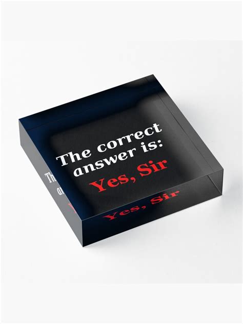 Yes Sir Bdsm Fetish Acrylic Block For Sale By Bdsm T Shirt Redbubble