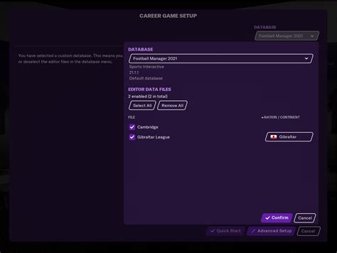 Using The Pre Game Editor In Fm21 Football Manager 2021