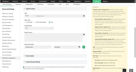 Configuring Custom Integrations Opmanager Help