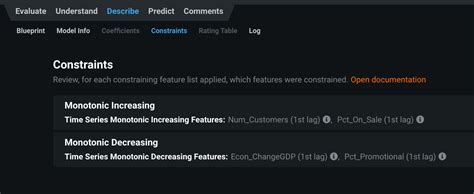 Constraints Monotonic DataRobot Docs