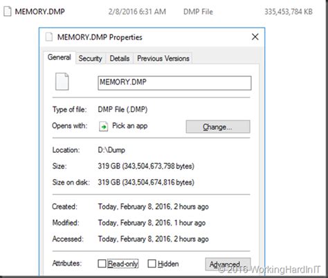 Windows Server 2016 Active Memory Dump Working Hard In IT